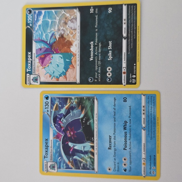 Pokemon | Toys | Pokemon Toxapex Cards Blue And Yellow | Poshmark